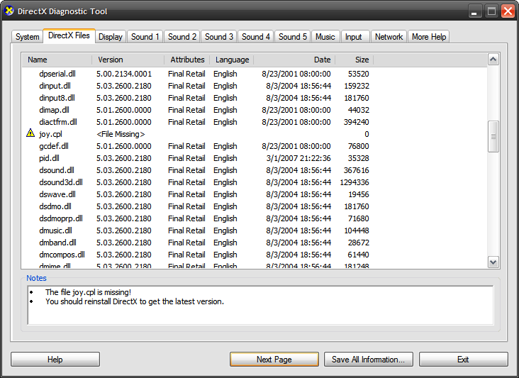 How To Run A Directx Diagnostic On Xp